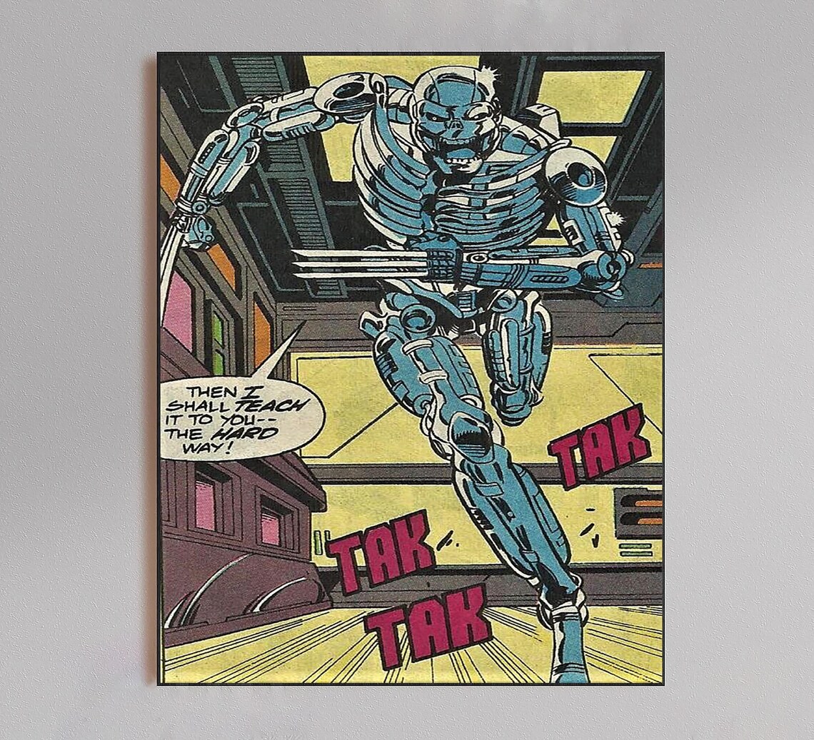The Wolverine Exo Skeleton Comic Poster, Wolverine Comic Art - Etsy