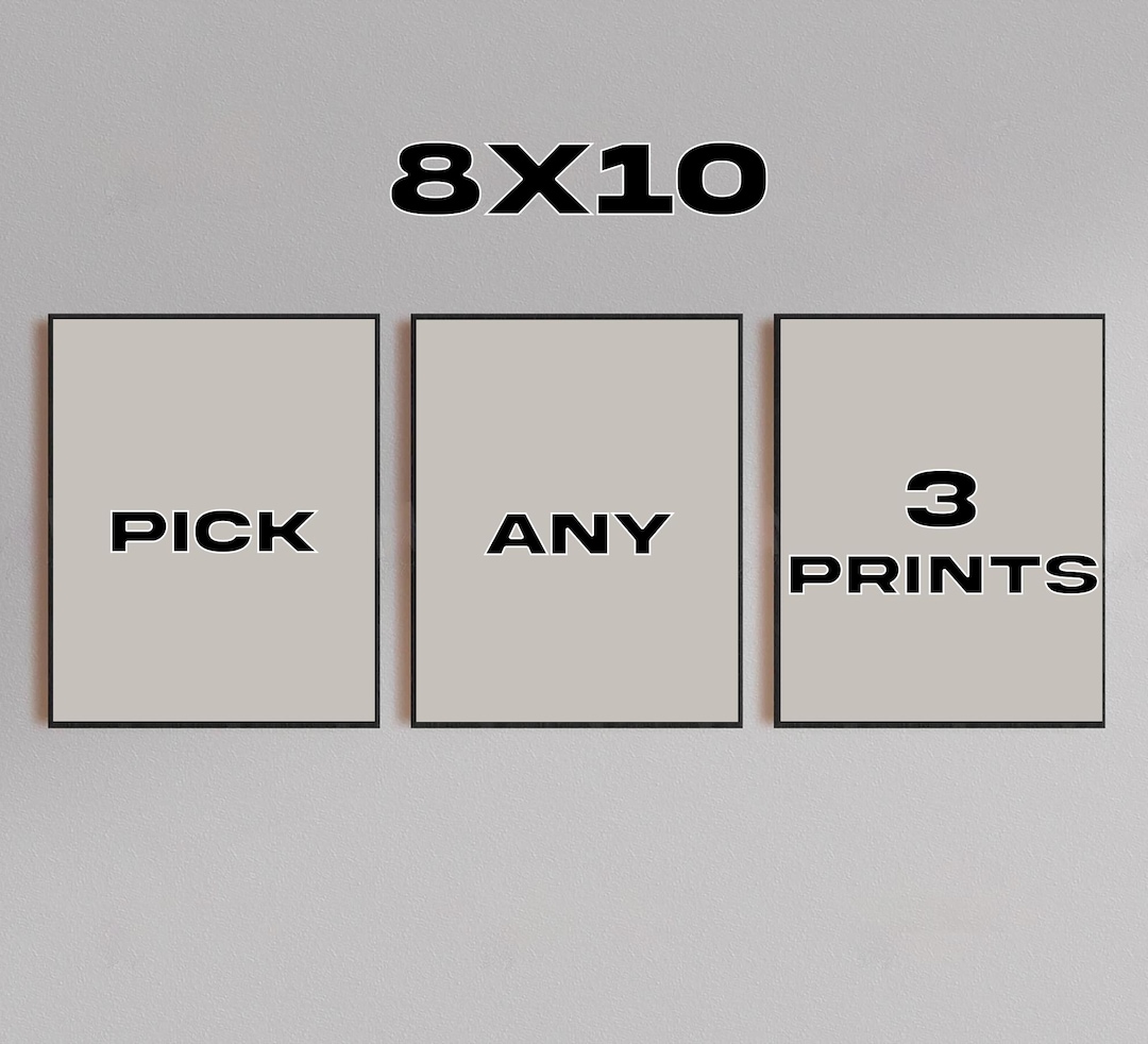 Pick Any 3 Posters 8x10 - Etsy