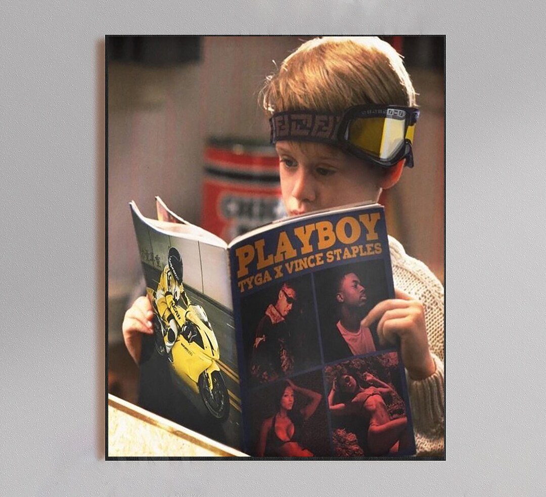 Home Alone Kevin Reading Playboy Poster, Vintage Funny Photo - Etsy