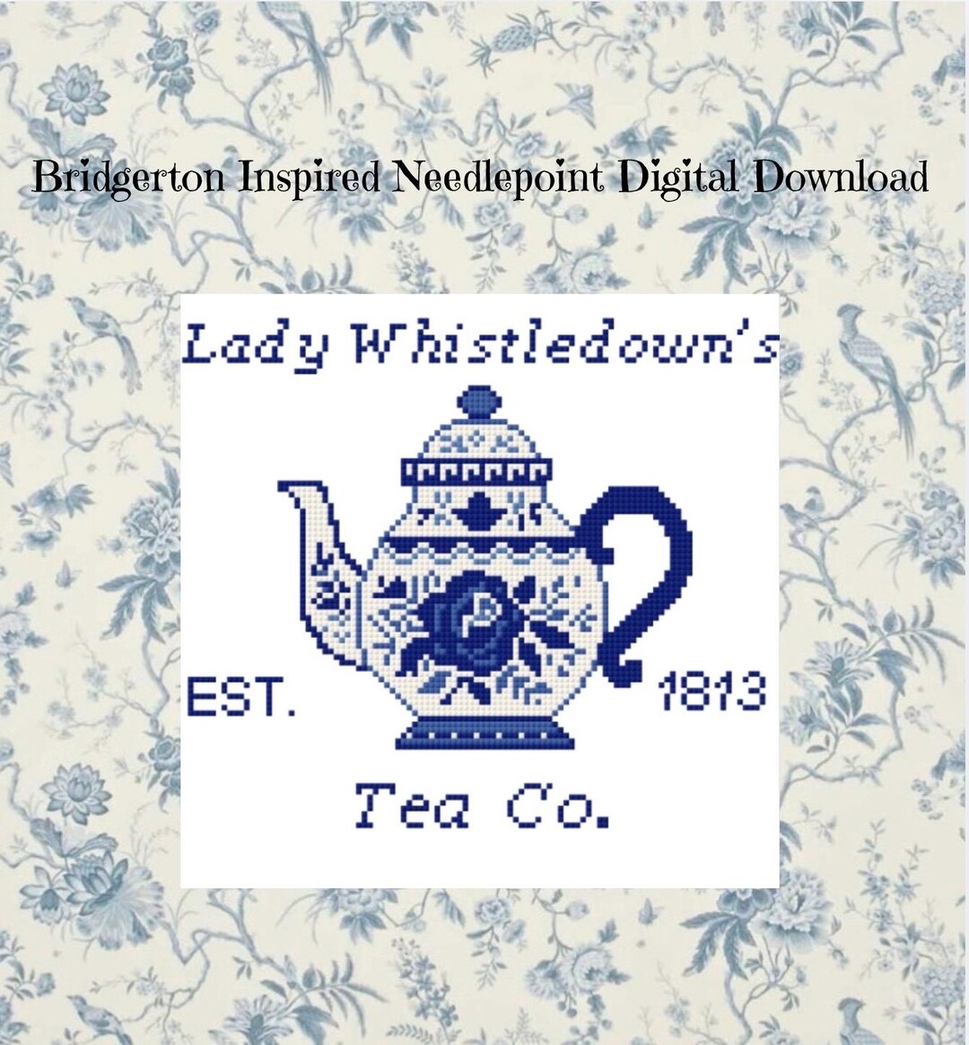 Bridgerton Inspired Needlepoint Chart – Lady Whistledown (PDF Pattern ...