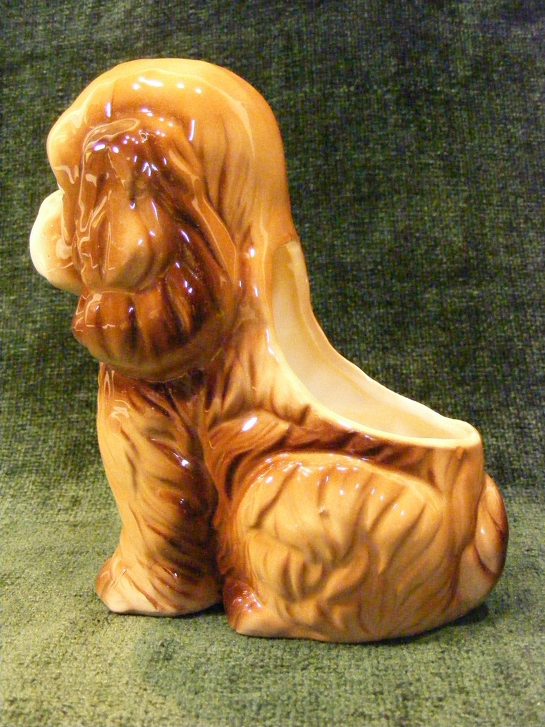 Vintage Hand Painted Cocker Spaniel Planter - Etsy