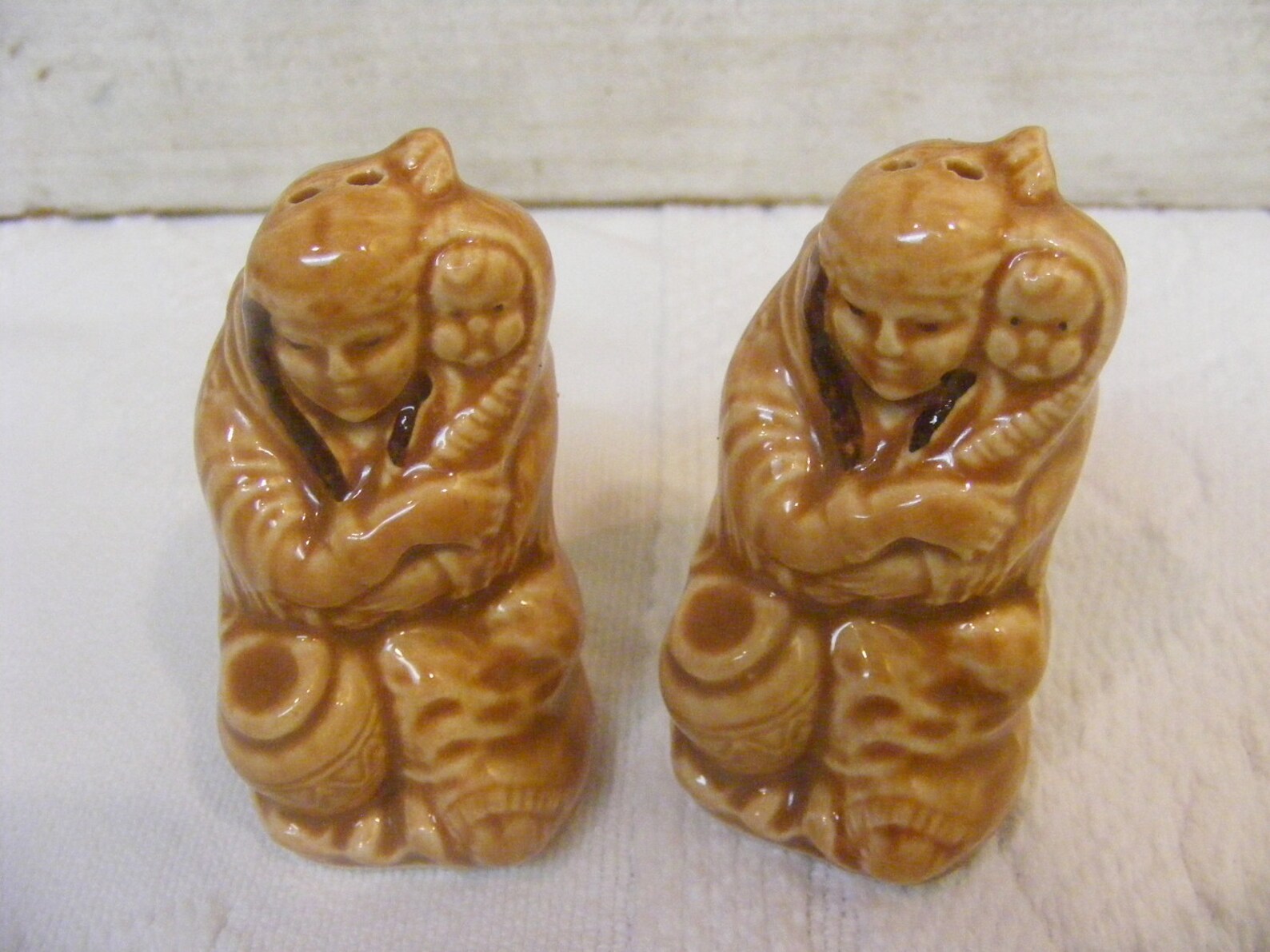 Native American Salt and Pepper Shakers, Indian Woman and Baby Salt and ...