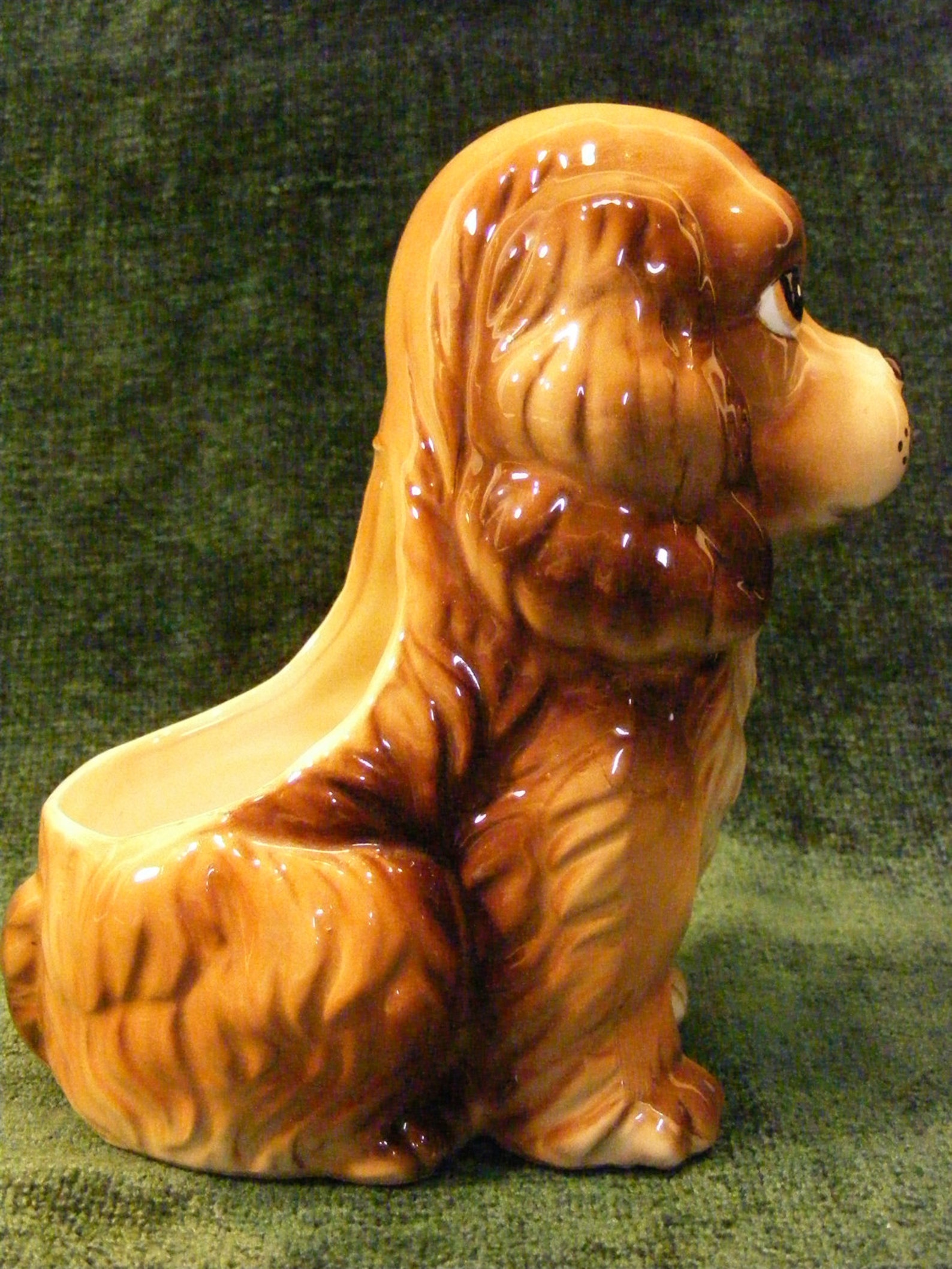 Vintage Hand Painted Cocker Spaniel Planter - Etsy