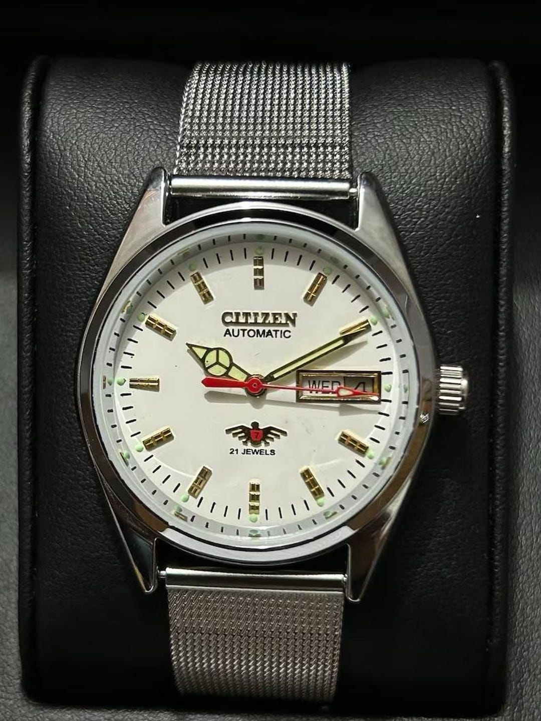 Vintage Citizen Automatic Watch for Men, Caliber 8200, White Dial ...
