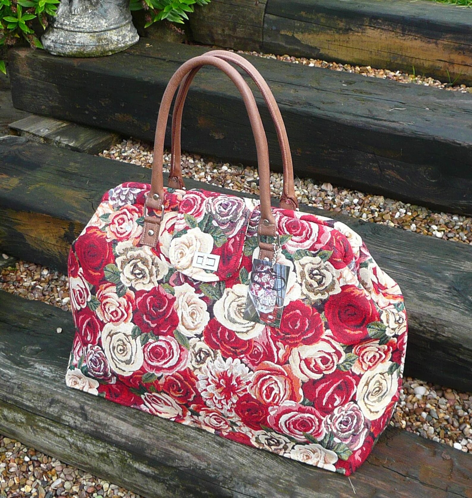 Rose Tapestry Weekender Bag: Mary Poppins Style Carpet Bag - Etsy Canada
