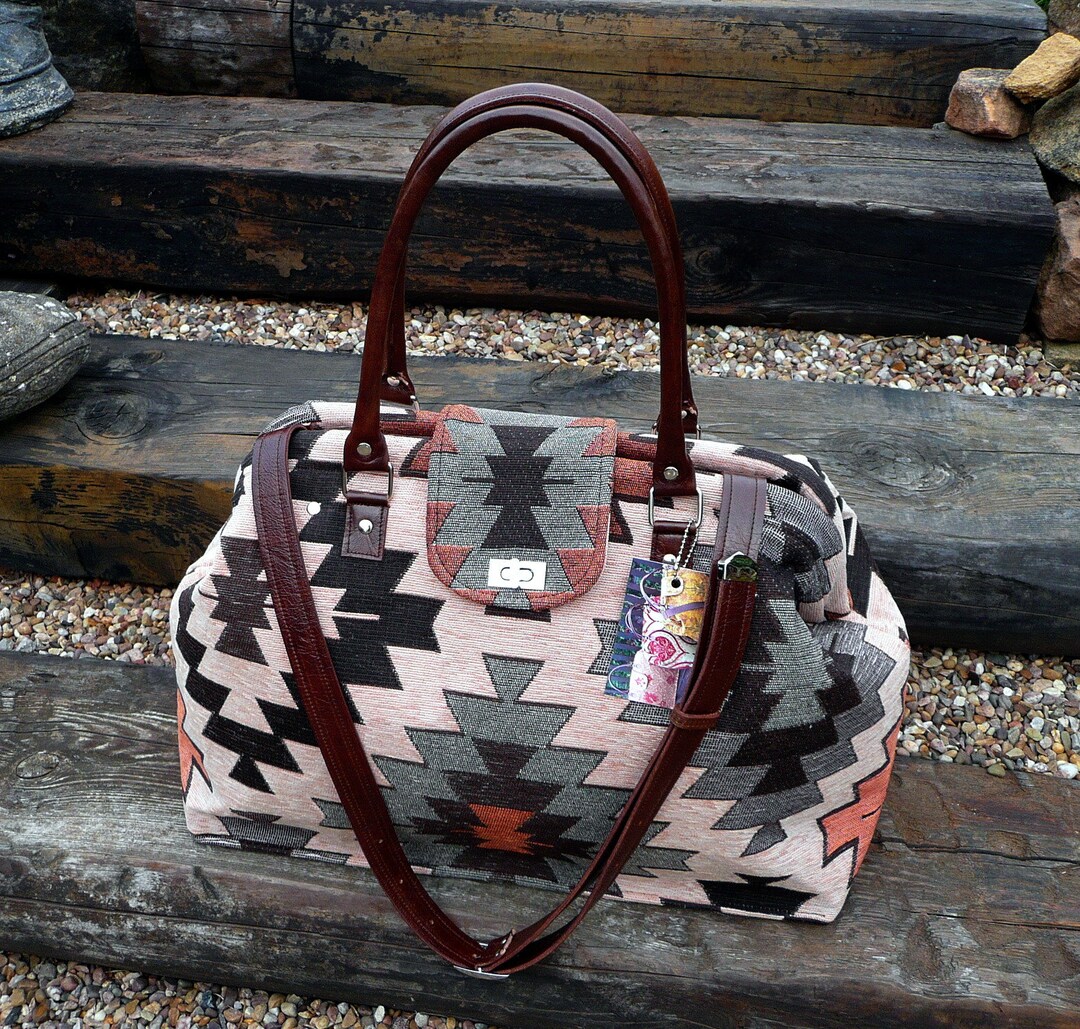 Aztec Bag, Navajo Weekender Bag, Kilim Carpet Bag, Overnight Bag ...