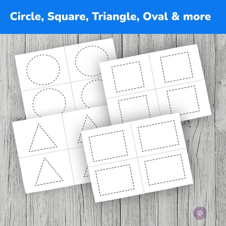 30 Shape Cutting Practice Printable Preschool Scissor Skills Activity ...