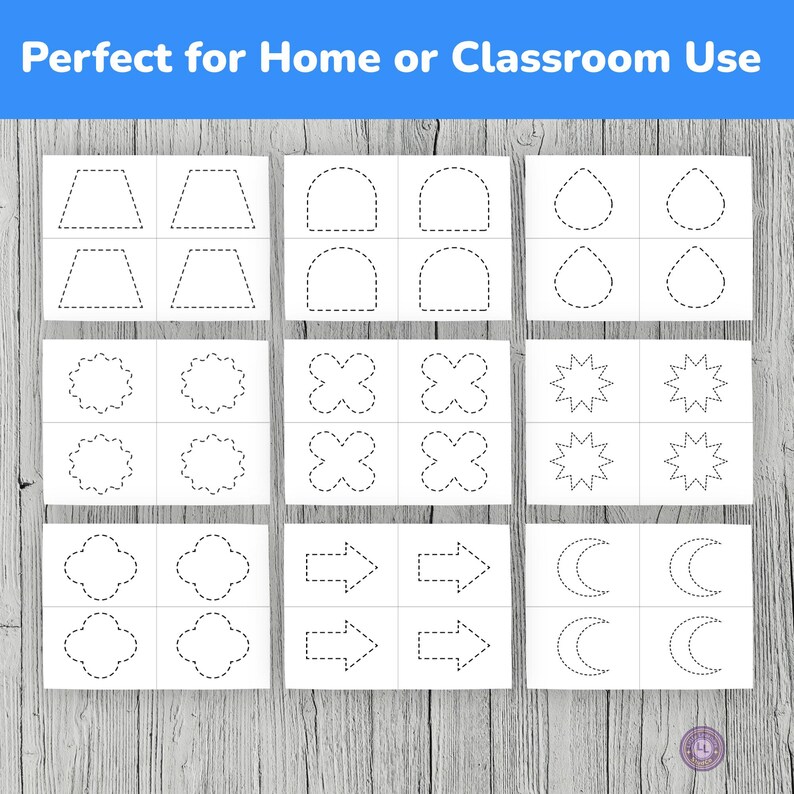 30 Shape Cutting Practice Printable Preschool Scissor Skills Activity ...