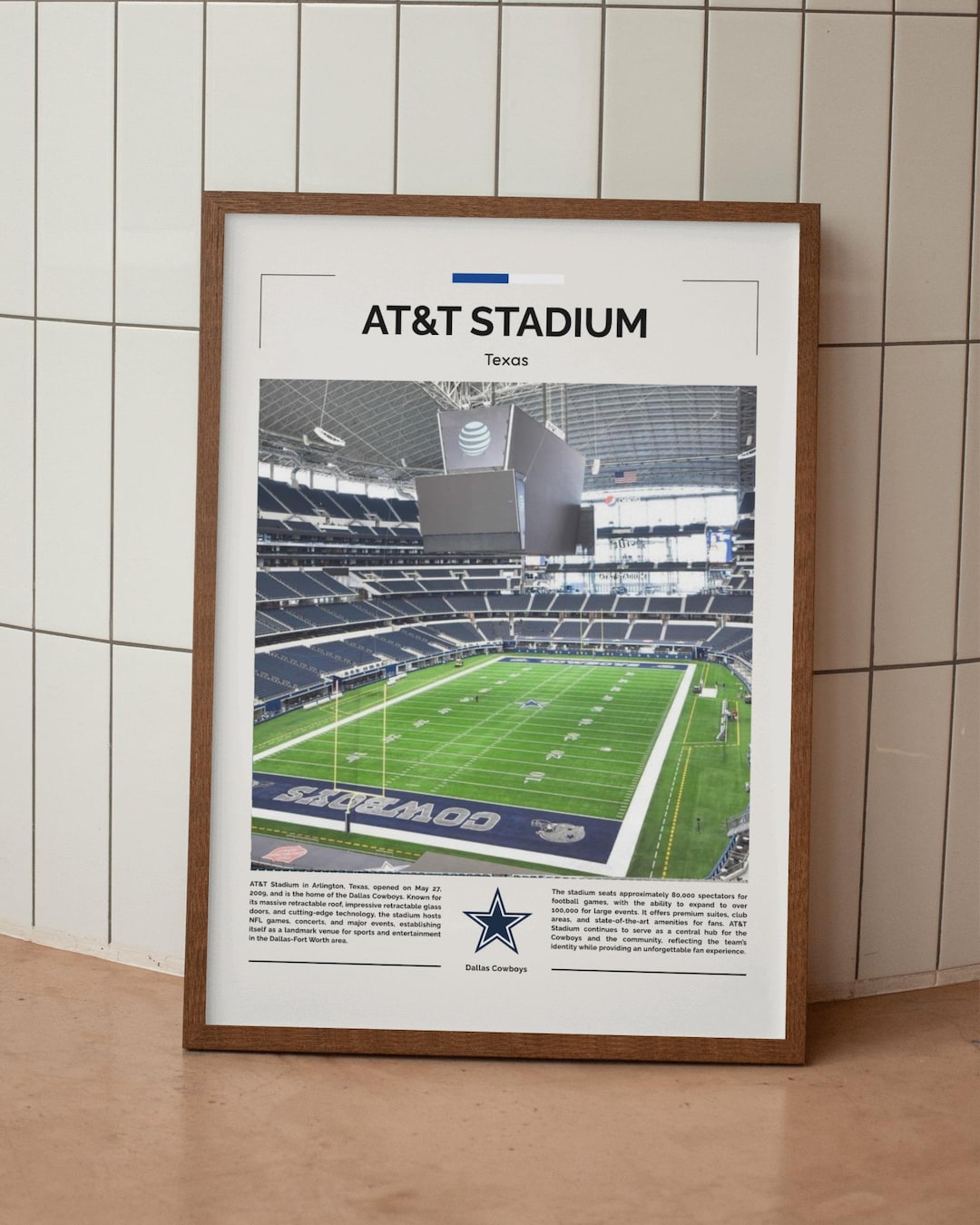 AT&T Stadium Poster, Dallas Cowboys Wall Art, Cowboys Print, NFL Poster ...