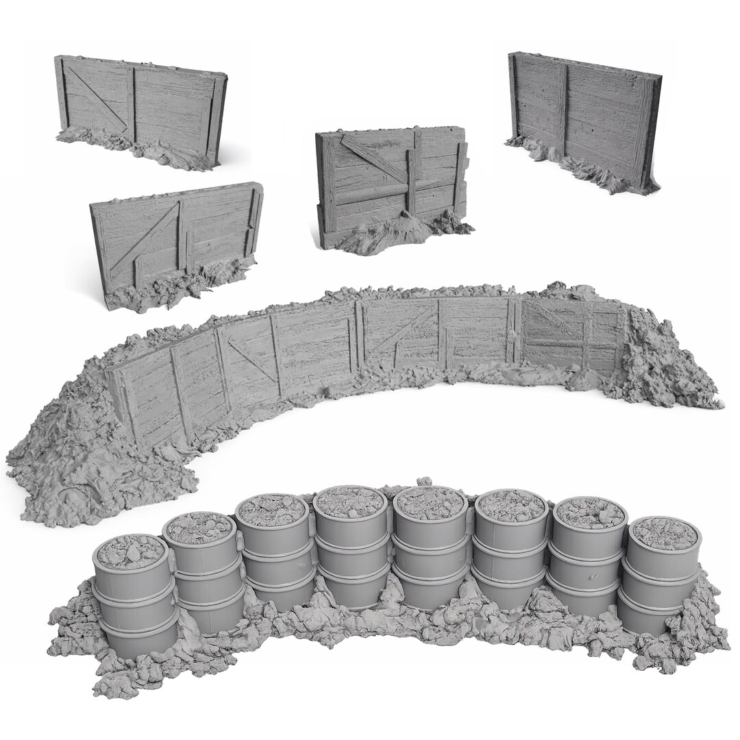 WW2 Trench Walls – Modular Resin Terrain – Mixed Pack – 20mm / 28mm ...