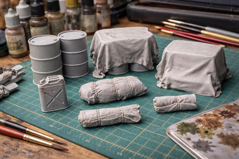 28mm WW2 Resin Scatter Terrain: Supply Depot - Bolt Action, Flames of ...