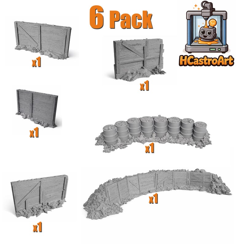 WW2 Trench Walls – Modular Resin Terrain – Mixed Pack – 20mm / 28mm ...