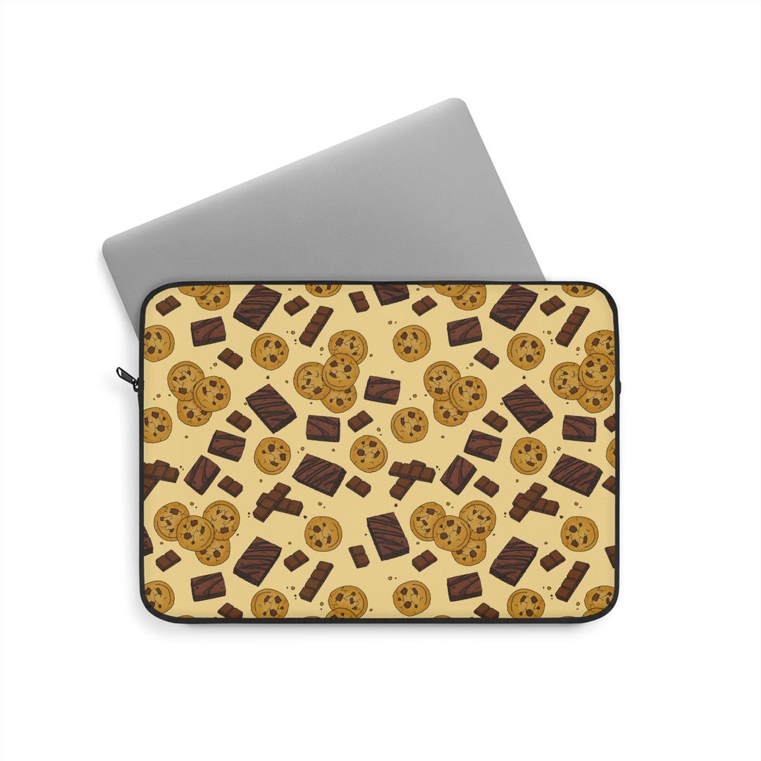 Light Chocolate Chip Cookies Pattern Laptop Sleeve | Cookie and Brownie ...
