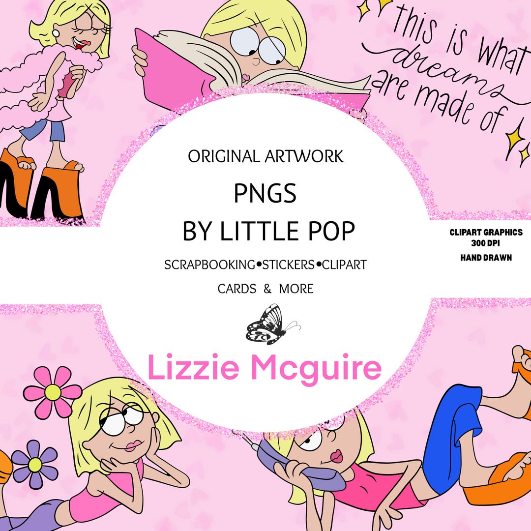 Y2K Cartoon Girl Clipart | 2000s Retro PNG Graphics - Etsy