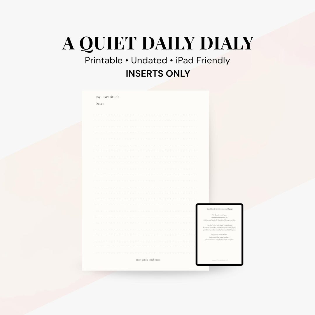 Printable Gratitude Diary | Undated Reflection Pages for Joy ...