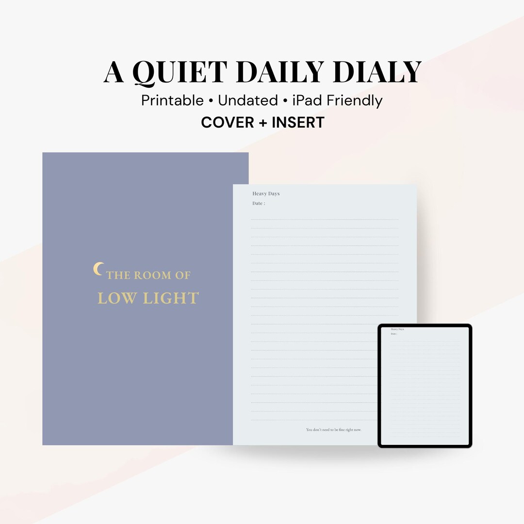 Printable Anxiety Diary Set | Undated Emotional Reflection Pages With ...