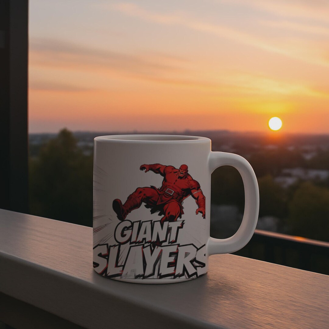 Giant Slayers Ceramic Mug 11oz Comic Book Warrior Art Dynamic Action ...