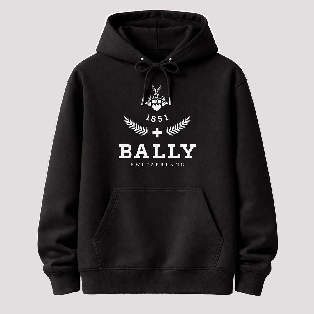 Vintage Bally 1851 Hoodie, Switzerland Luxury Brand Sweatshirt ...