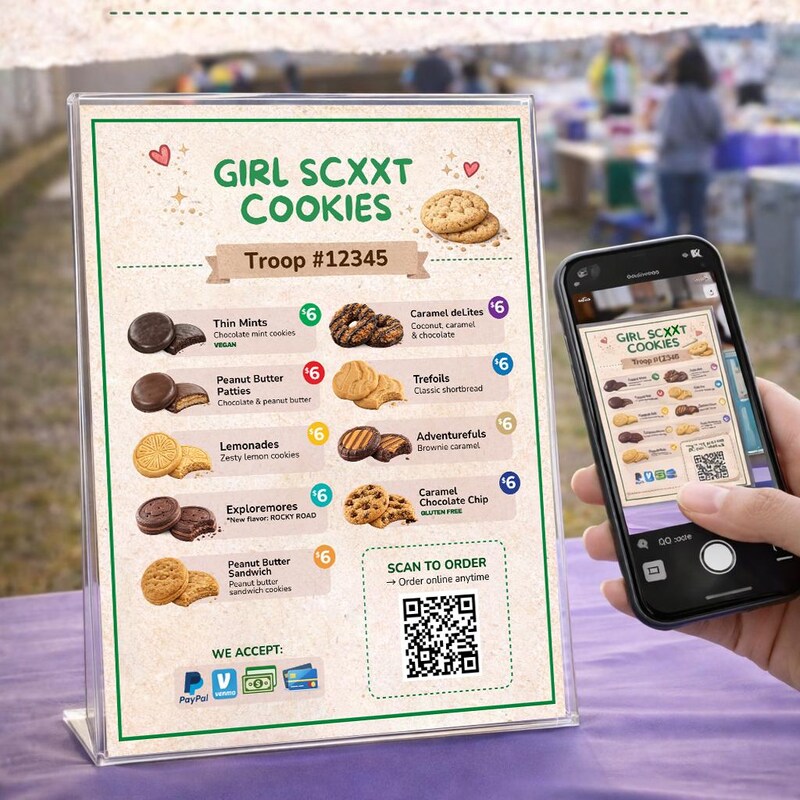 2026 Cookie Booth Sheets - Etsy