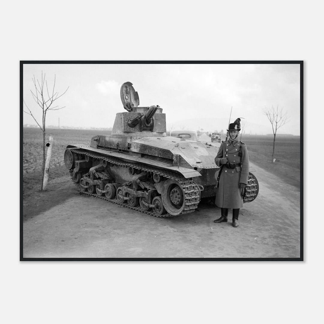 WWII Tank and Soldier Portrait 1939 Photo Print – Armored Vehicle on ...