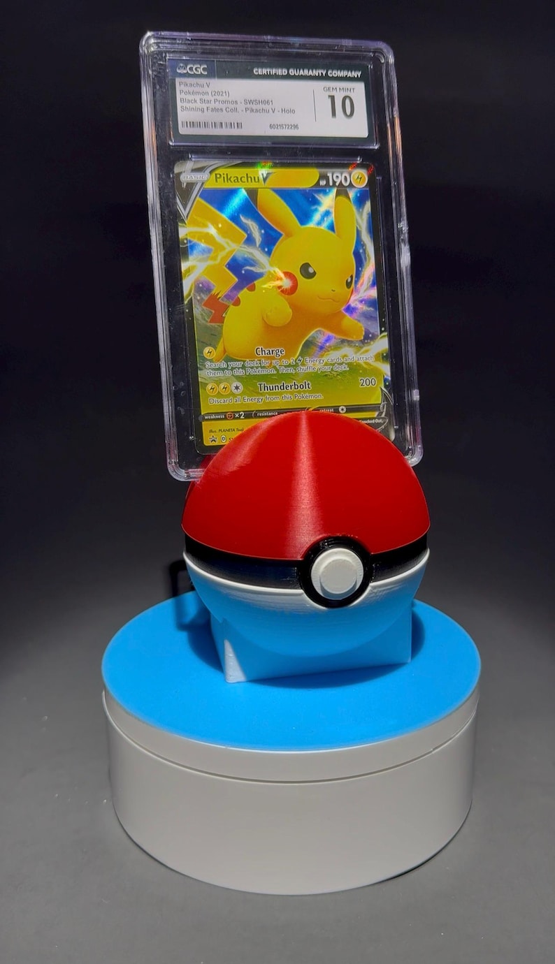 Premium Pokeball Pokemon Card Stand PSA CGC Slab Holder | Trading Card ...