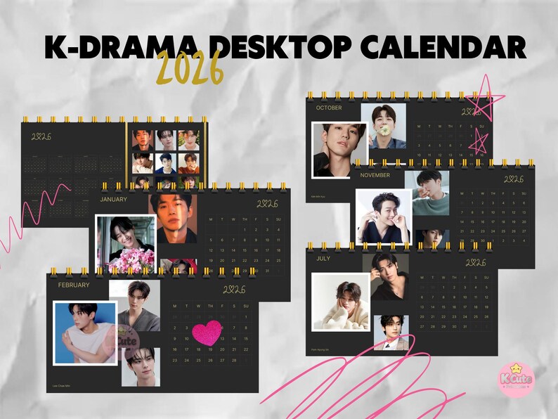 2026 K-drama Tabletop Vibes Calendar ** Cozy Aesthetic ** Printable ...