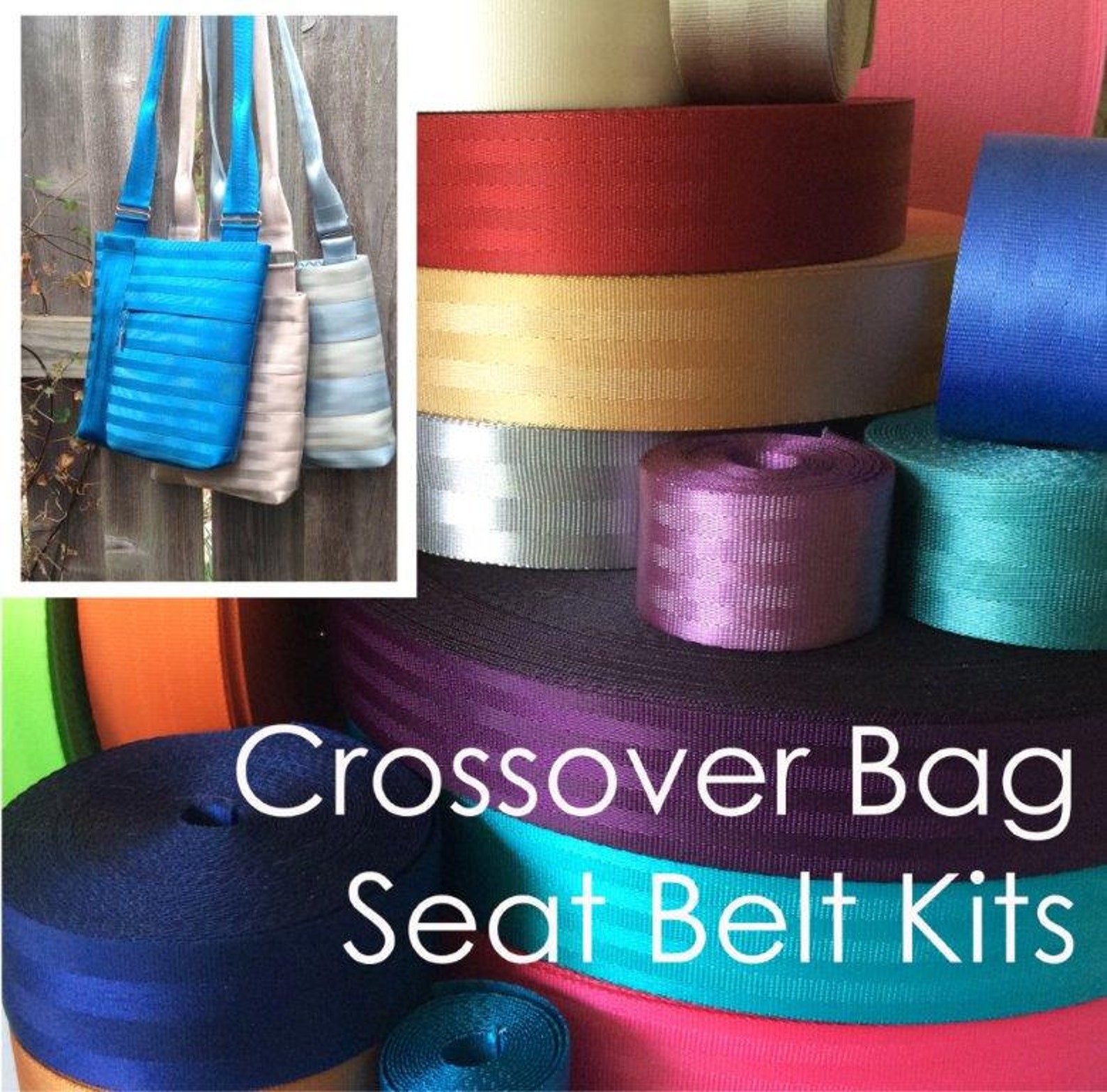 KIT - Crossover Seat Belt Bag, You Pick Colors, Sewing Kit, Seatbelt ...