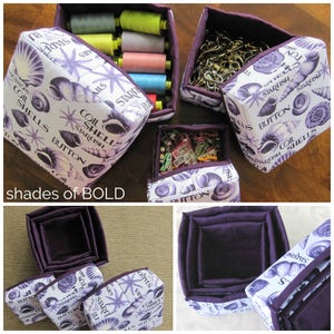 Sewing Pattern: Nesting Boxes, 6 Sizes, DIGITAL, Organization, Storage ...
