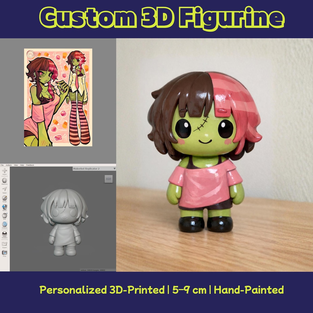Custom 3D Figurine From Your OC | Streamer Vtuber Avatar Figure | Hand ...