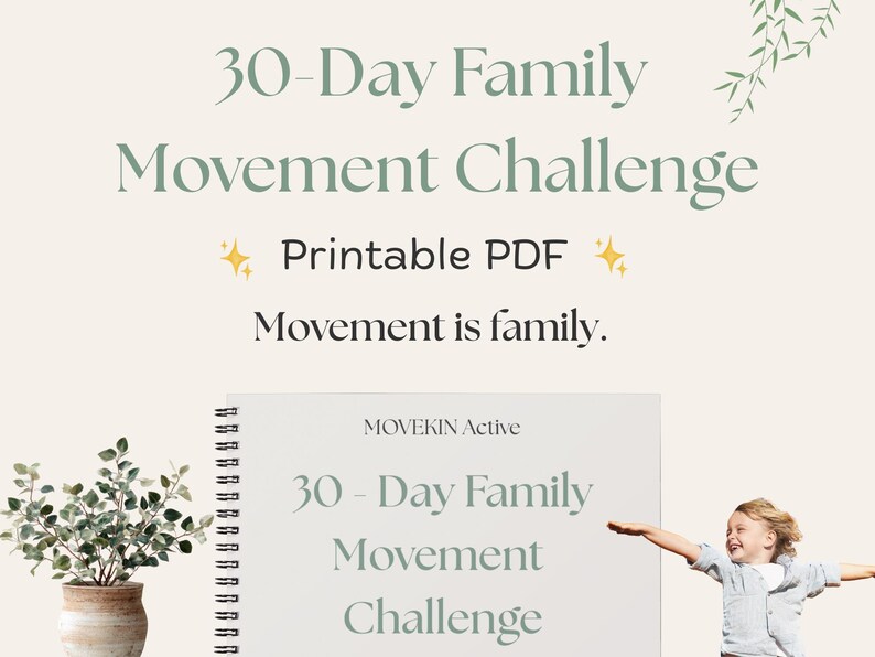 MOVEKIN Active | 30-day Family Movement Challenge | Printable Family ...