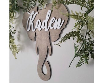 Elephant Wood Sign - Etsy