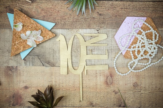 TEN BIRTHDAY CAKE Topper / Choose Numbers 1-10 / Ships in 3-5 | Etsy