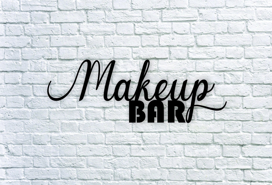 MAKEUP BAR WOOD Sign / Beauty Blogger / Vanity Bathroom Decor - Etsy