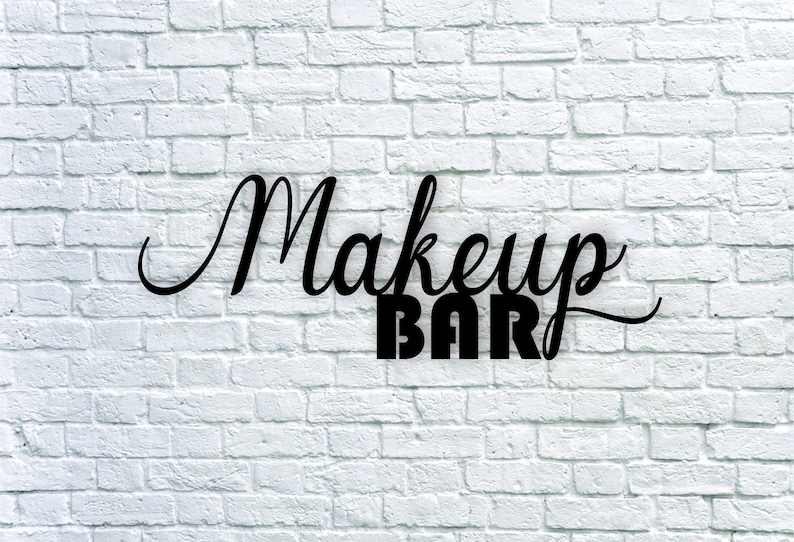 MAKEUP BAR WOOD Sign / Beauty Blogger / Vanity Bathroom Decor / Home ...