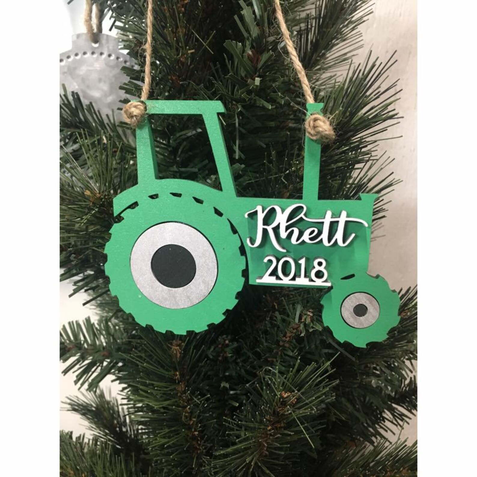 PERSONALIZED TRACTOR CHRISTMAS Ornament / Free Shipping / - Etsy