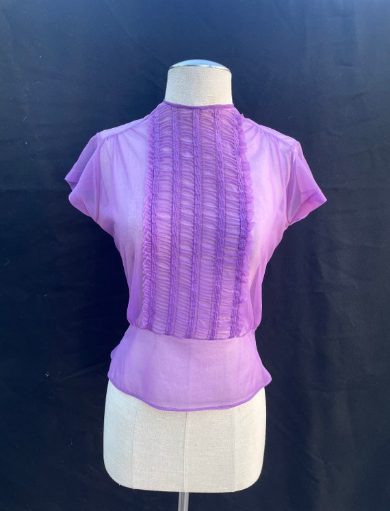 vintage sheer blouse sheer - Gem