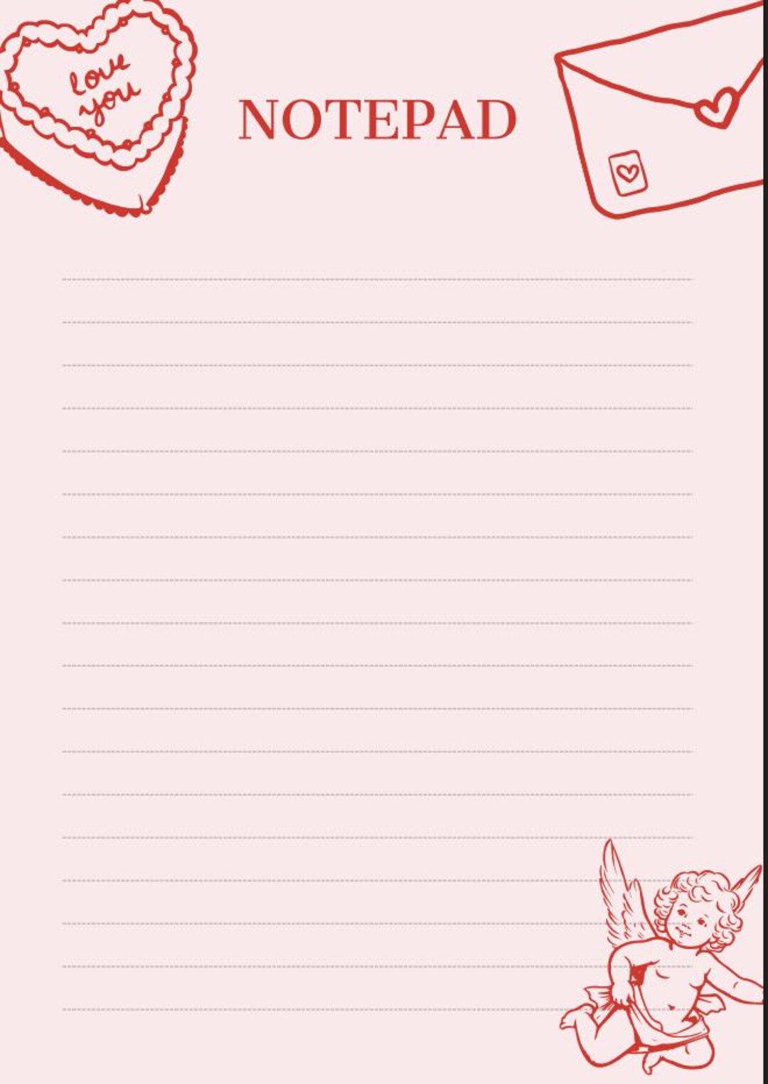 25 Page Carefully Crafted Valentine's Day Notepad - Etsy