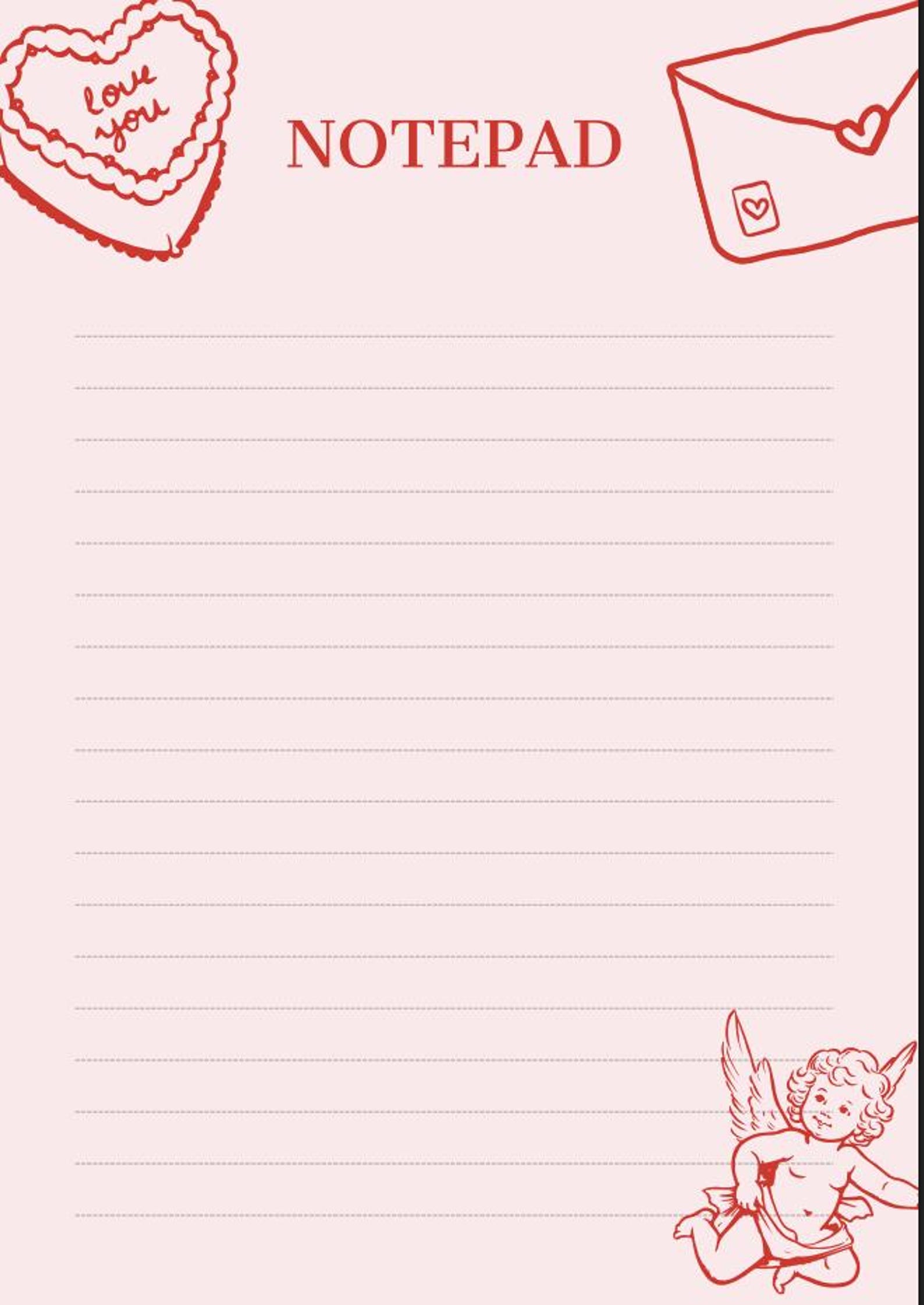 25 Page Carefully Crafted Valentine's Day Notepad - Etsy