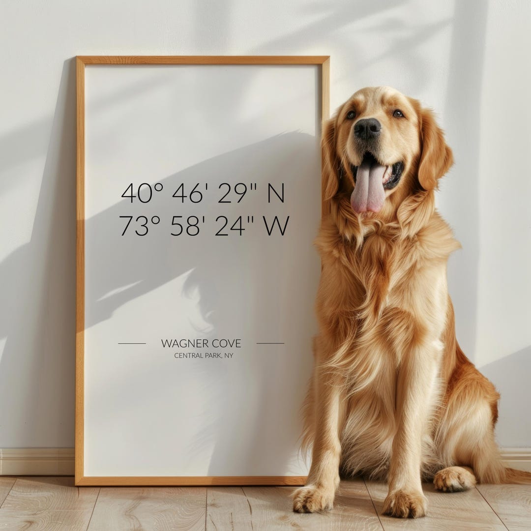 Custom Coordinates Print With Names and Date, Personalized Location ...