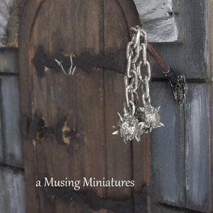 Miniature Medieval Flail in 1:12 Scale for Halloween Dollhouse Castle ...