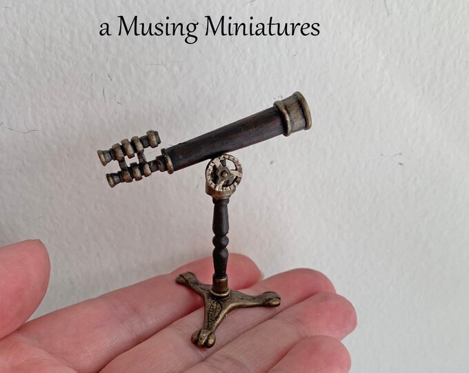 Miniature Walnut Finished Victorian Telescope for Gentlemans Study or ...