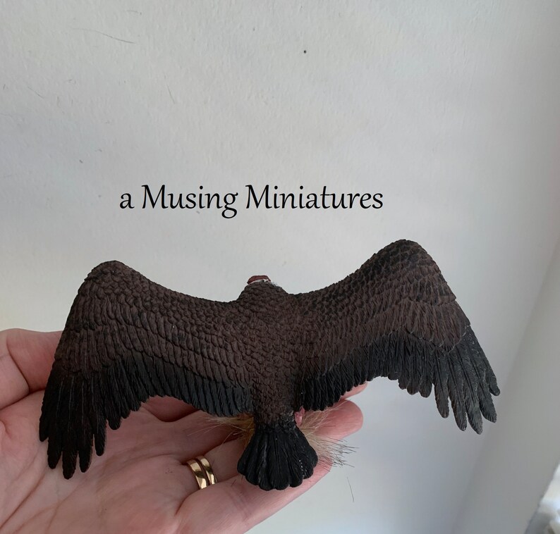 Miniature Macabre Vulture for 1:12 Scale Halloween Dollhouse or Castle ...