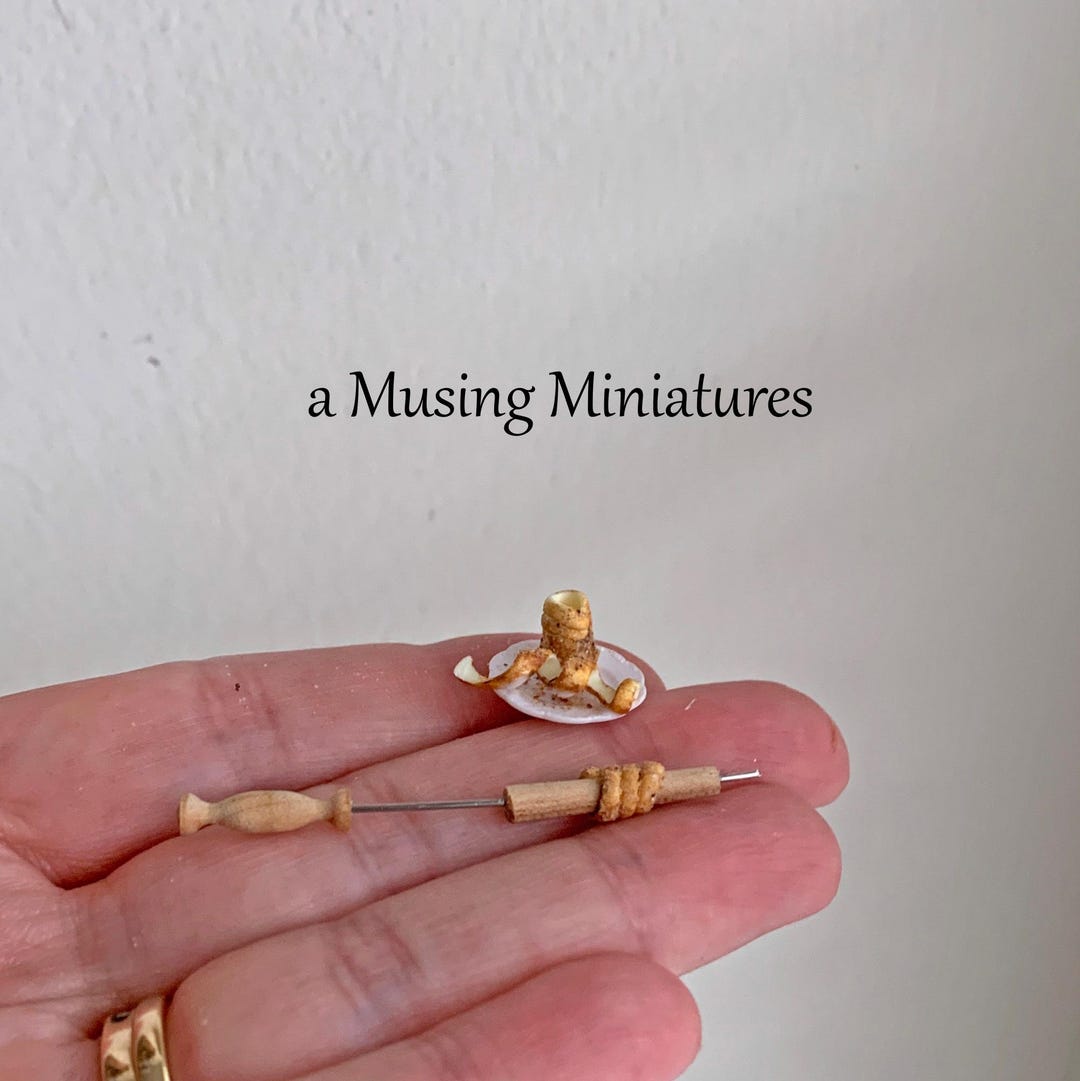Miniature Chimney Cake Set for 1:12 Scale Hungarian Dollhouse or Street ...