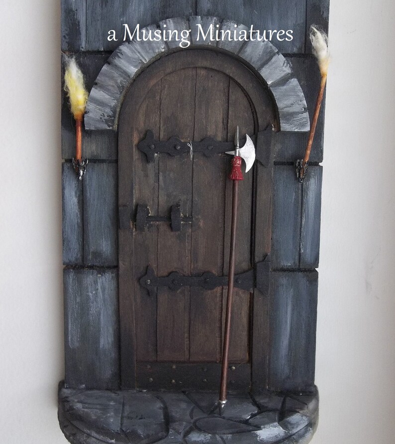 Miniature Halberd in 1:12 Scale for Medieval Dollhouse Gentlemans Study ...