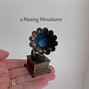 Miniature Victorian Phonograph With Tolework Roses for 1:12 Scale ...