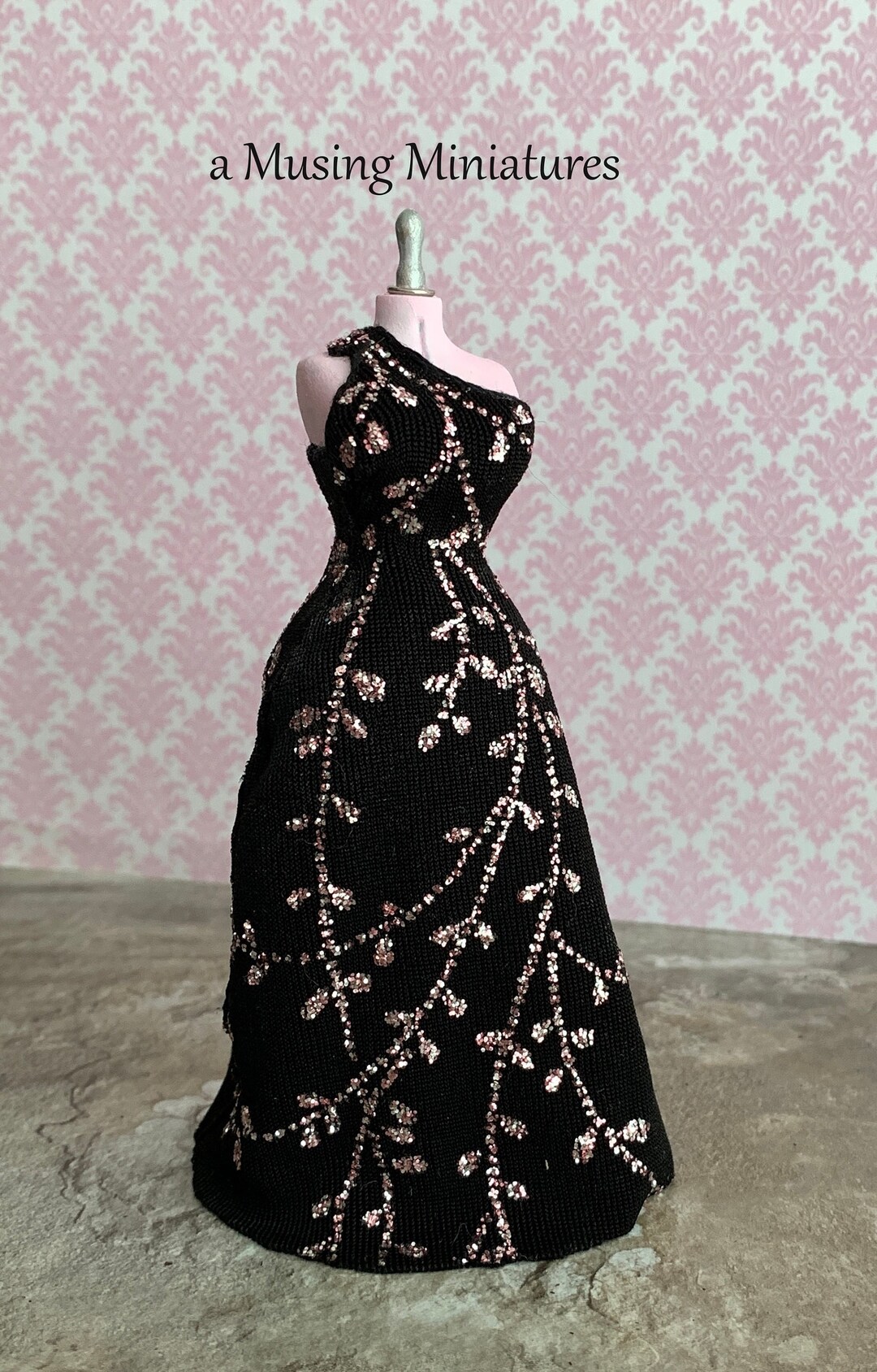 Miniature Dressed Mannequin in 1:12 Scale for Dollhouse Couture Fashion ...