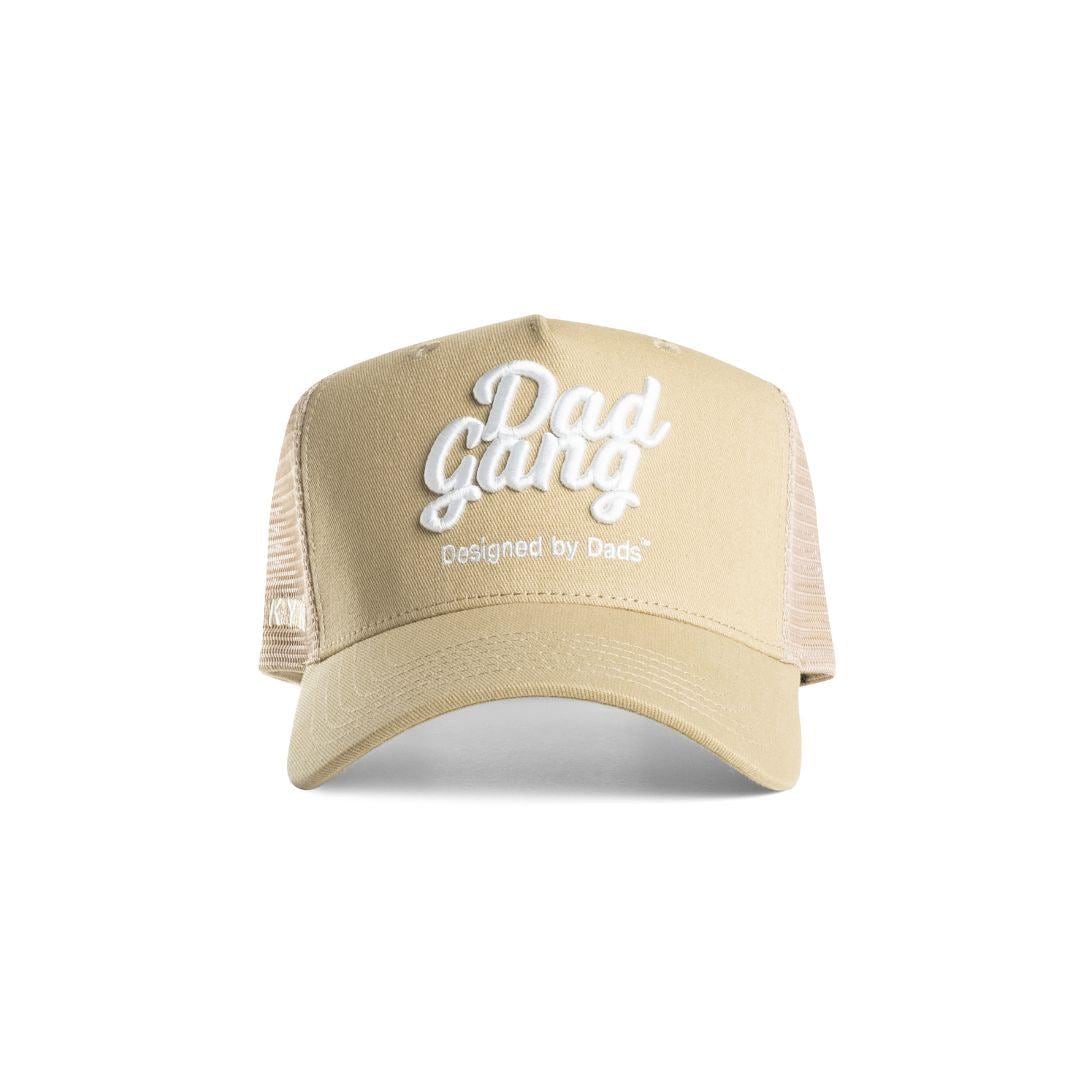 Dad Gang Trucker Hat – Tan Color, Classic Mesh Back, Comfortable ...