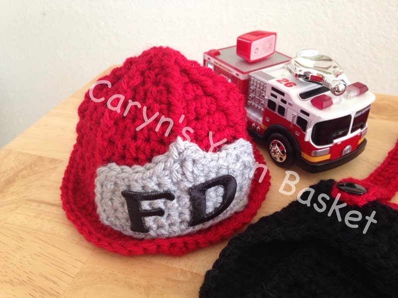 CROCHET PATTERN Baby Fireman Firefighter Hat Newborn 0-3 | Etsy
