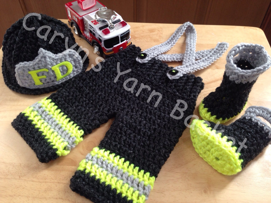 CROCHET PATTERN Newborn Size Baby Firefighter Fireman Hat - Etsy