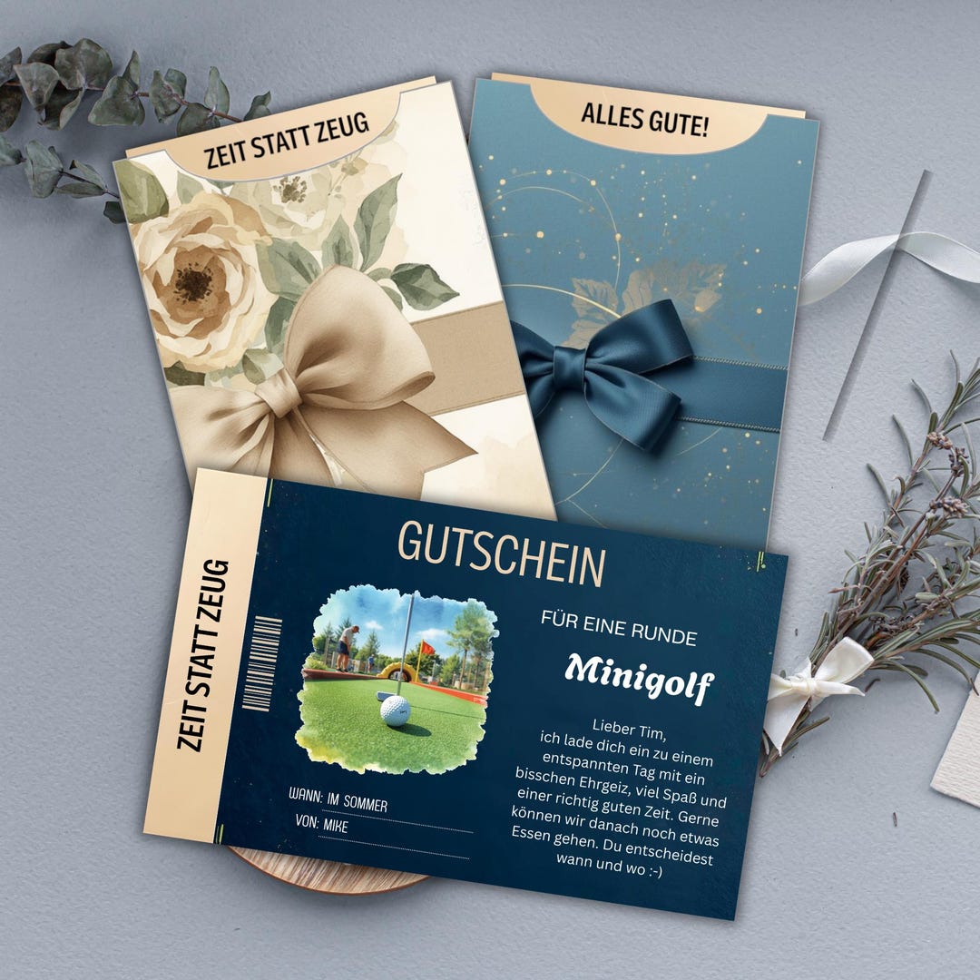Printable Mini-golf Voucher Template | Customizable With Canva ...
